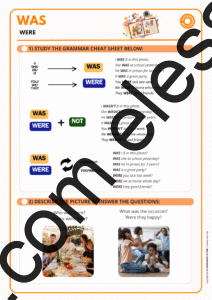 Learn Past Simple: Was and Were - elessonworld.com