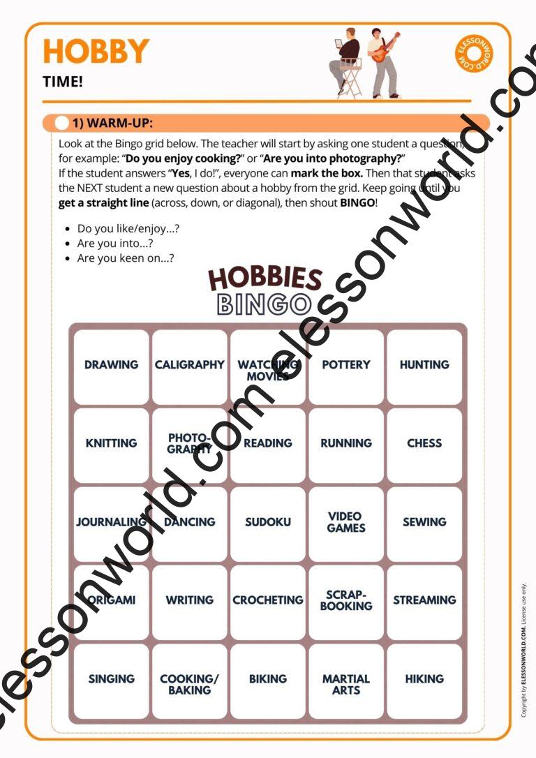Hobbies and Free Time | A2–B1 ESL Speaking Lesson