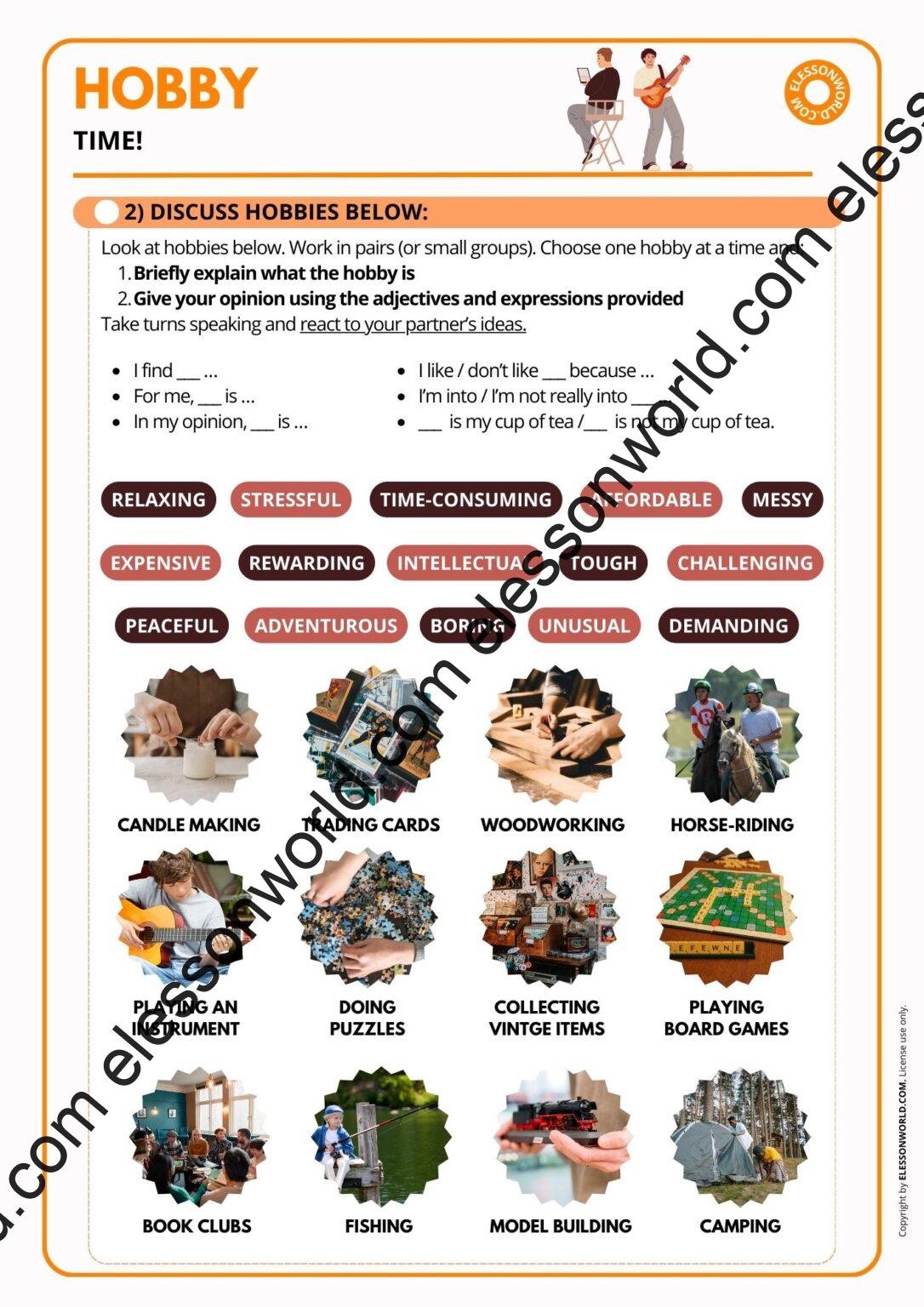 Hobbies and Free Time | A2–B1 ESL Speaking Lesson