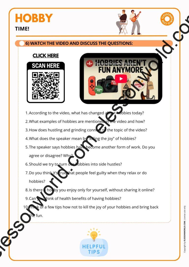 Hobbies and Free Time | A2–B1 ESL Speaking Lesson
