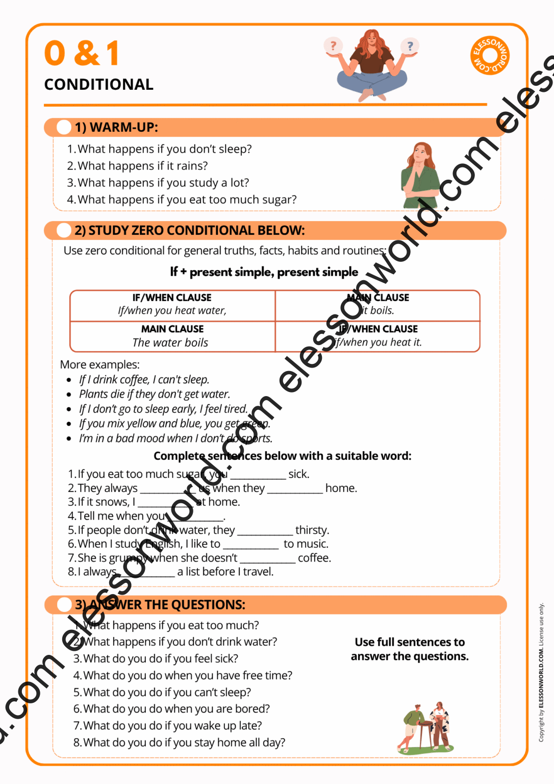 A2–B1 ESL Lesson: Zero & First Conditional | No-prep